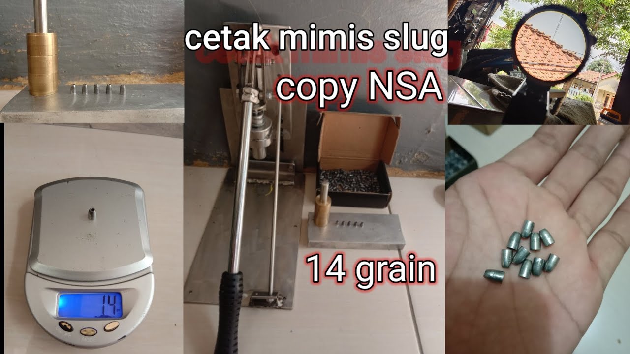 Cara buat mimis SLUG 14 grain. pake alat press, Rapiiih.!!! - YouTube