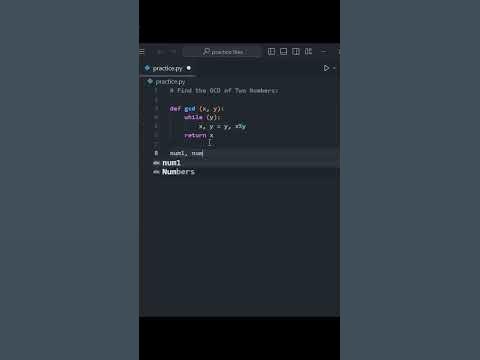 Find The GCD | #python #pythonprogramming#coding#learnpython #pythonforbeginners - YouTube
