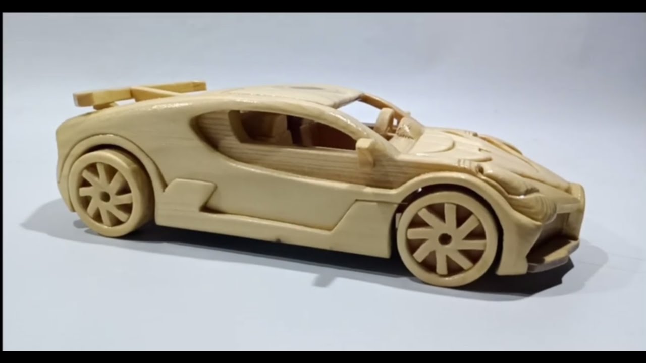 Wooden Art - Bugatti Divo wooden toy cars- sports cars model - YouTube