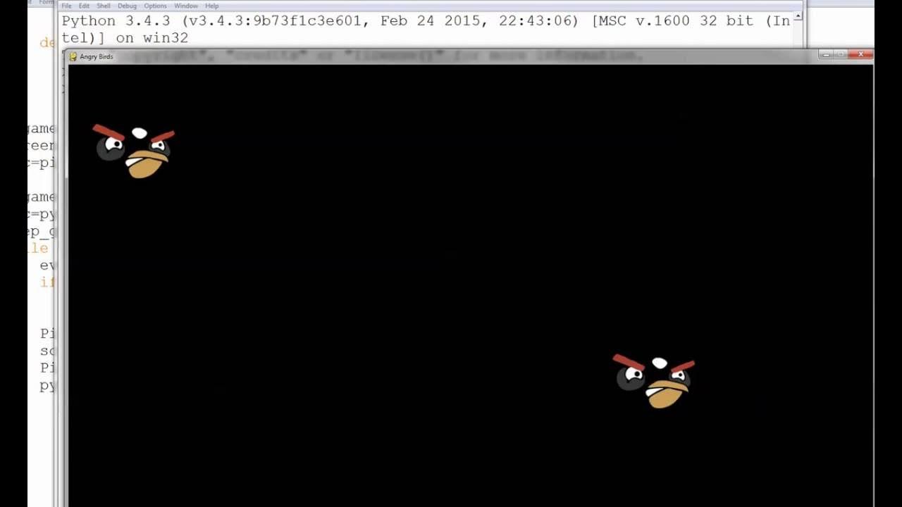 Python Angry Birds game - example from a middle schooler - YouTube