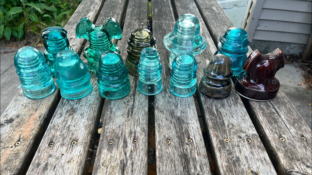 My glass insulator collection #5 - YouTube