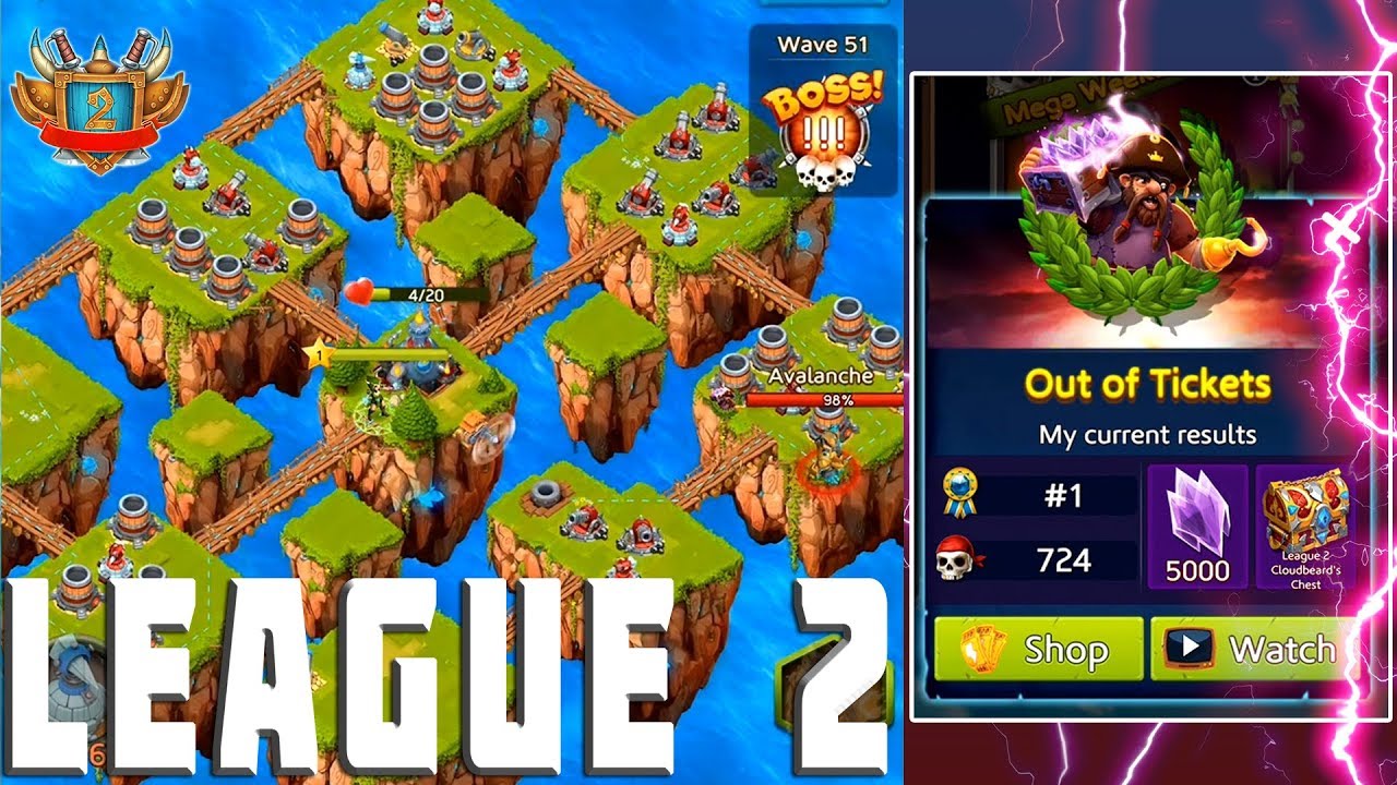 Survival Arena - Shattered Island | League 2 First Place Strategy - YouTube