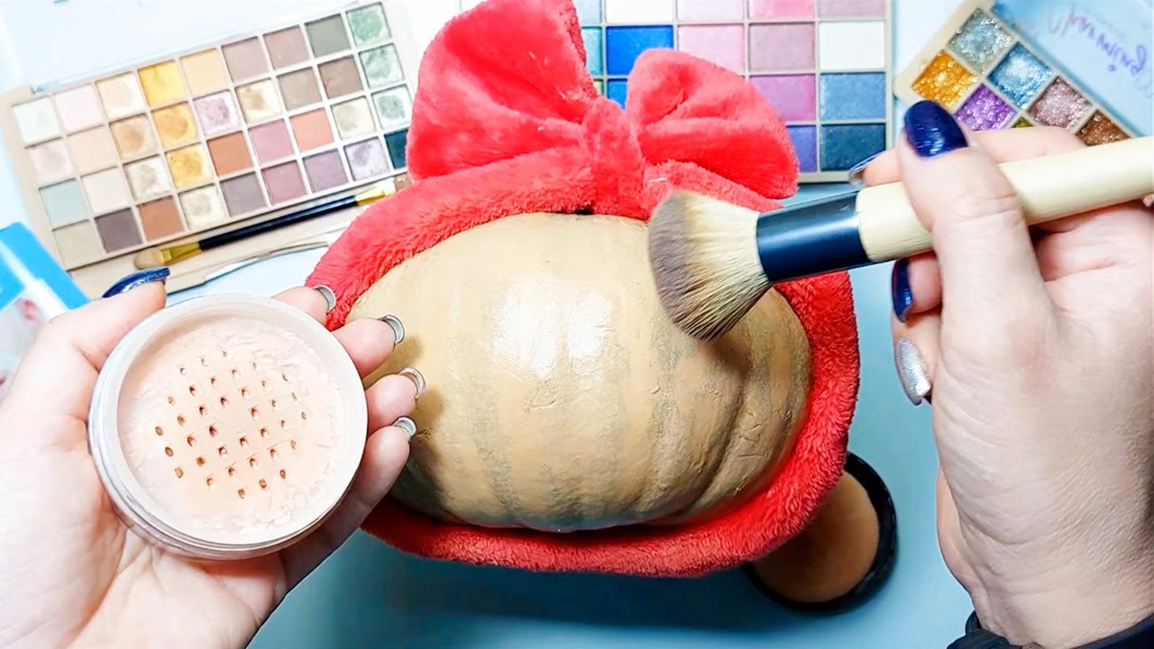 ASMR Makeup on Pumpkin ( Asmr For Sleep) no talking - YouTube