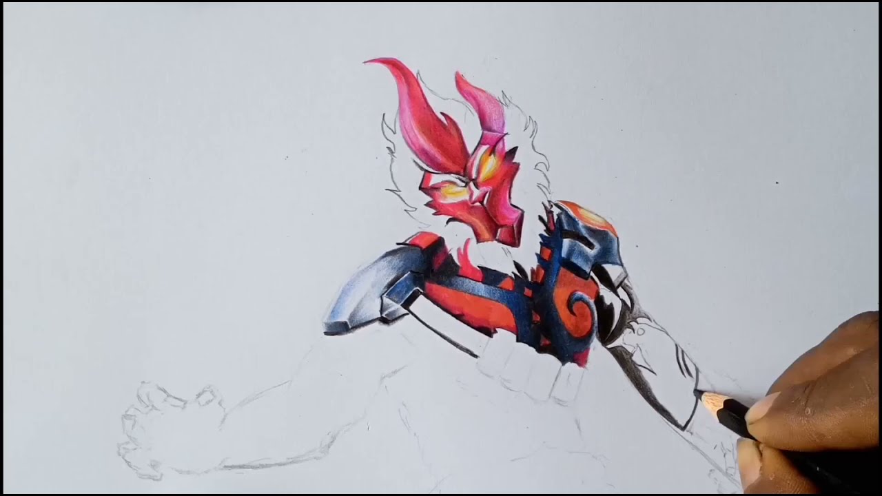 Drawing Of Free Fire Character Wukong The Monkey King - YouTube