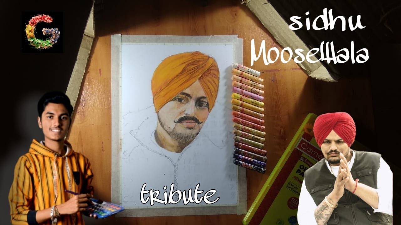 @sidhu moose wala drawing ,Tribute to @Sidhu Moose Wala |oil pastel ...