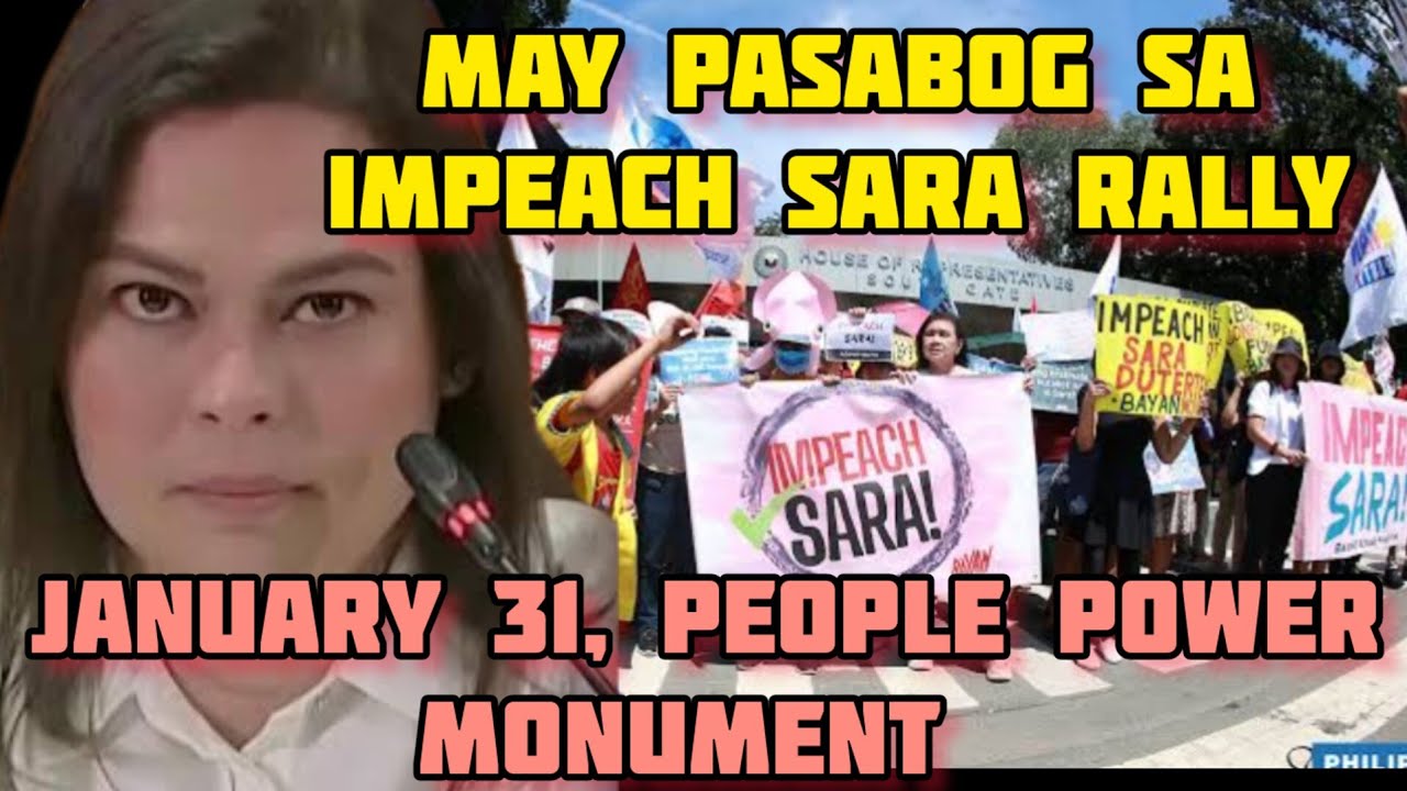 JANUARY 31 RALLY PEOPLE POWER MONUMENT 9 AM- IMPEACH SARA RALLY - YouTube