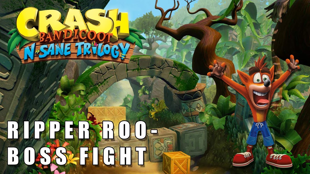Crash Bandicoot (PS4) N. Sane Trilogy - Ripper Roo Boss Fight - YouTube