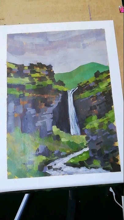 #waterfall #speedpaint #artwork #karbouski - YouTube