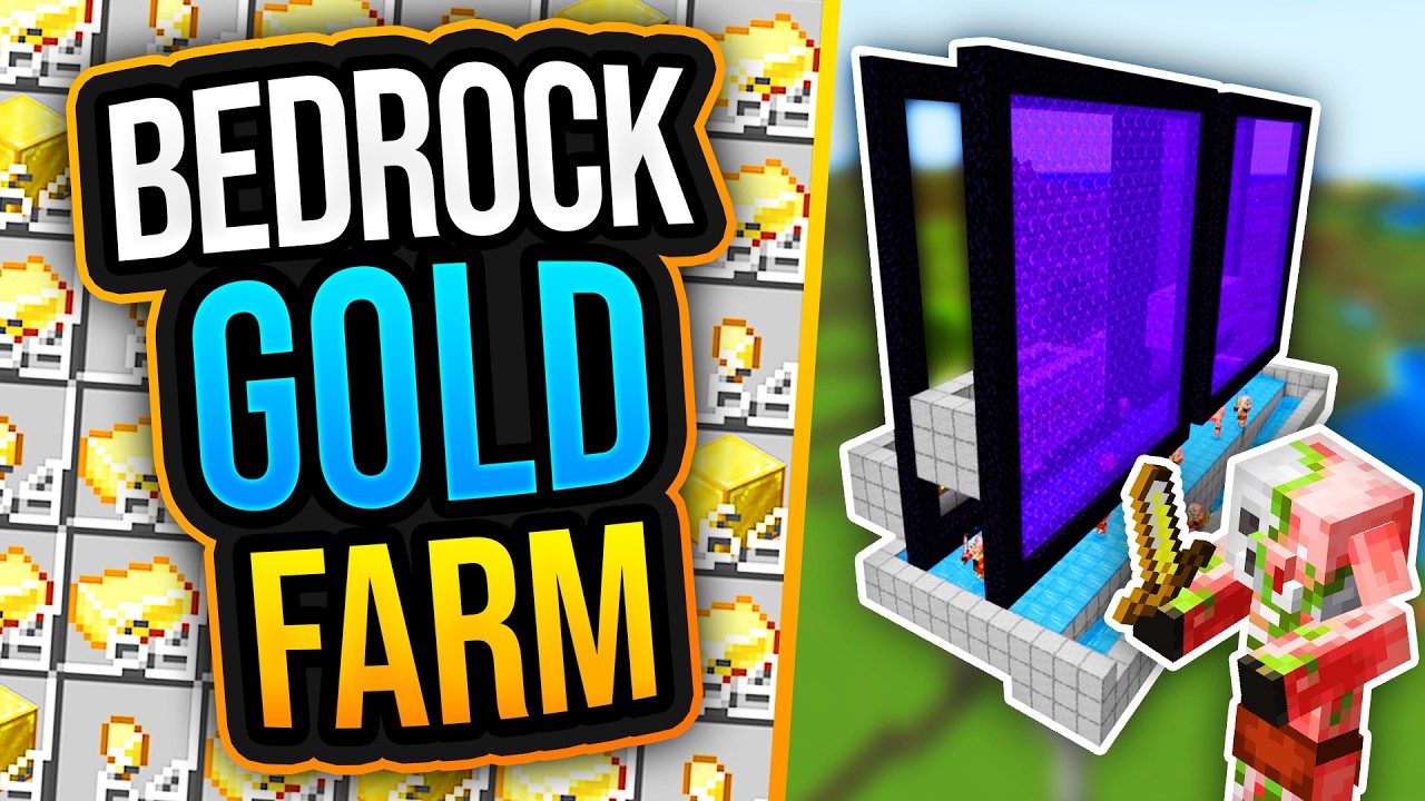 GOLD FARM MINECRAFT BEDROCK 1.21 - YouTube