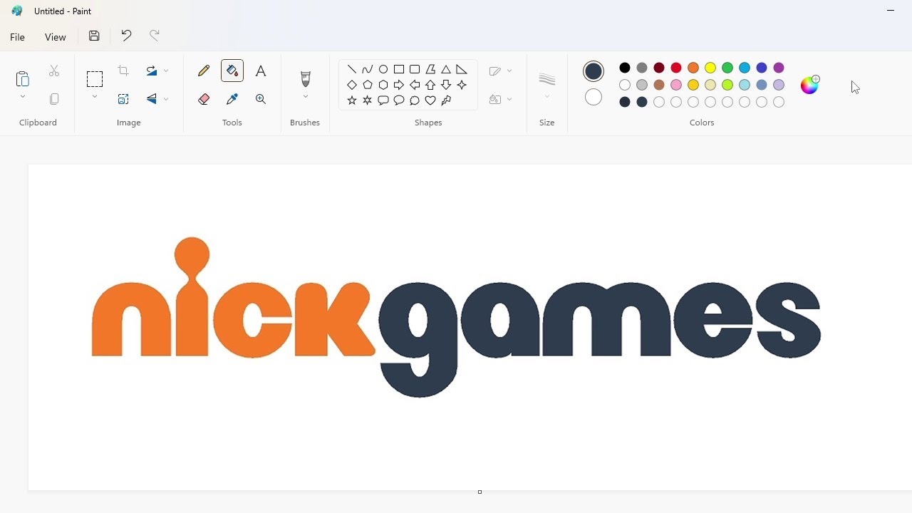 How to draw the Nick Games logo using MS Paint | How to draw on your ...