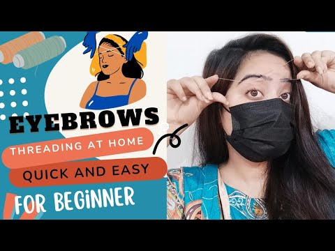 DIY perfect eyebrow threading at home/quick and easy - YouTube