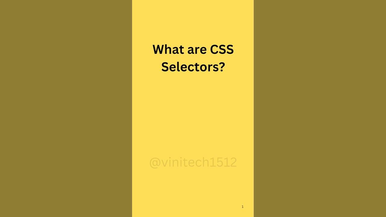 css interview question: what are css selectors? #shorts #short #viralshorts #css #webdevelopment ...