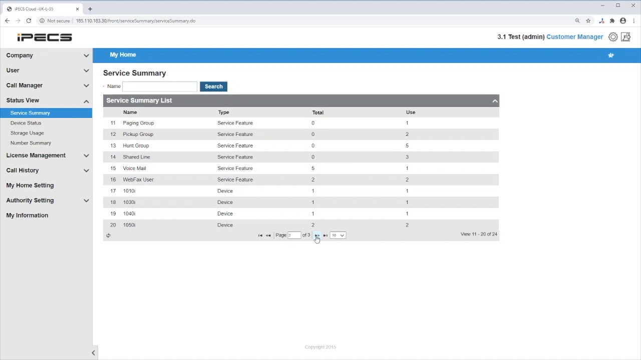 Overview of the Status View on iPECS Cloud - YouTube