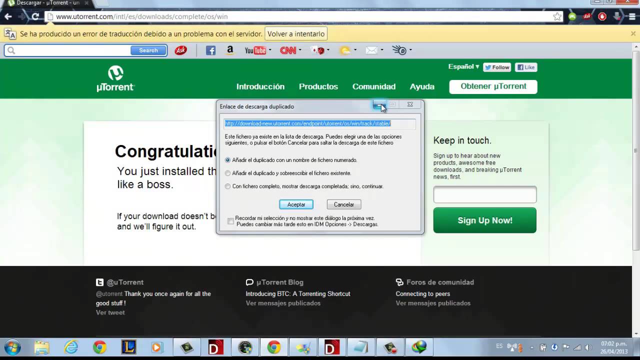 Tutorial de como descargar utorrent full español 1 link - YouTube