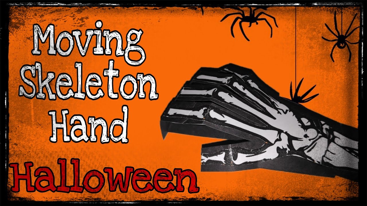 Moving Skeleton Hand Craft || DIY Skeleton Hand Craft || Halloween ...