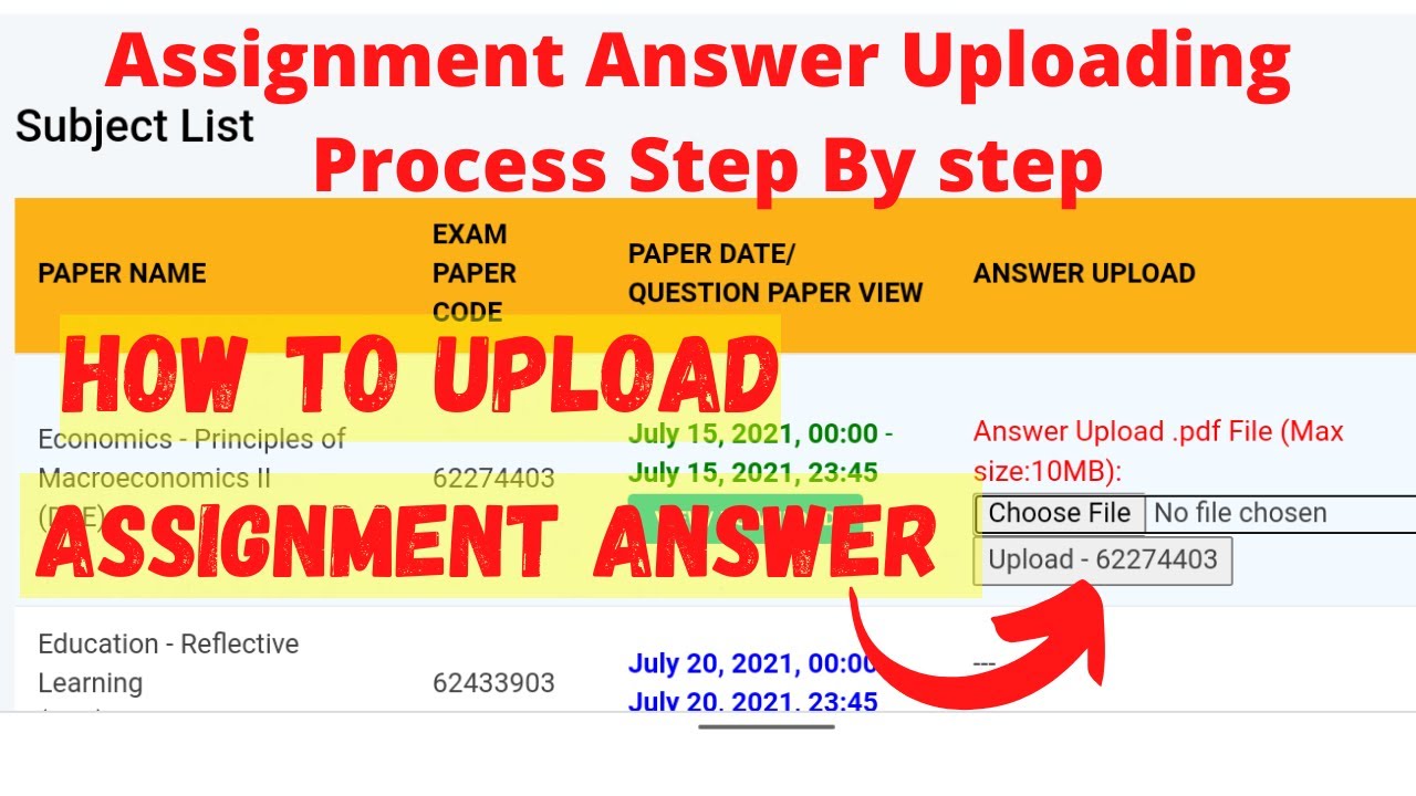 Sol How To Upload Assignment PDF File 2021 || Step By Step Procedure ...