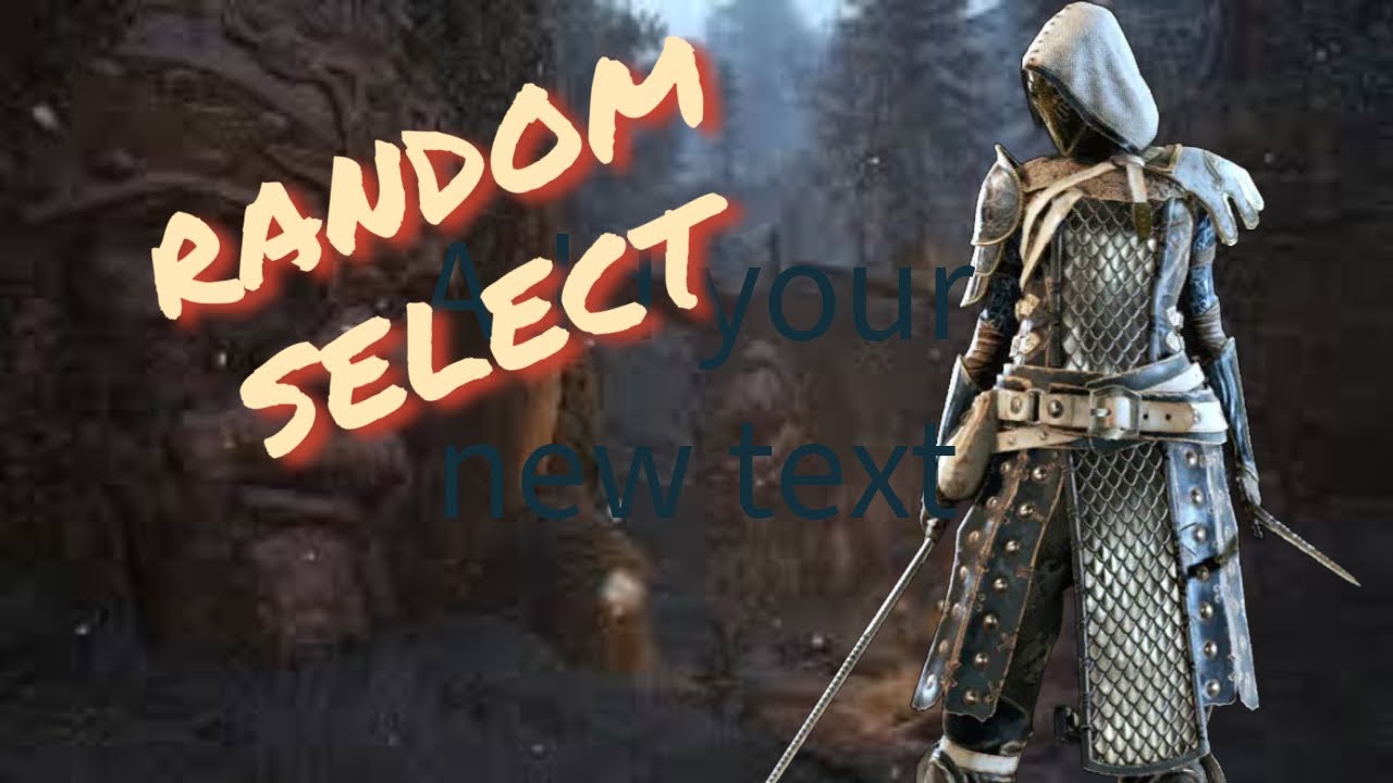 Random select is so fun!!| For Honor gameplay - YouTube