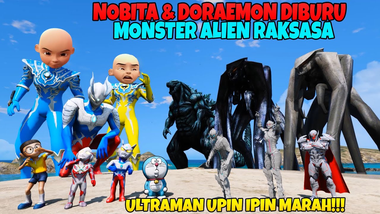 N0BITA & D0RAEM0N DIKEJAR M0ENSTER ALIEN RAKSASA! ULTRAMAN UDIN DATANG ...