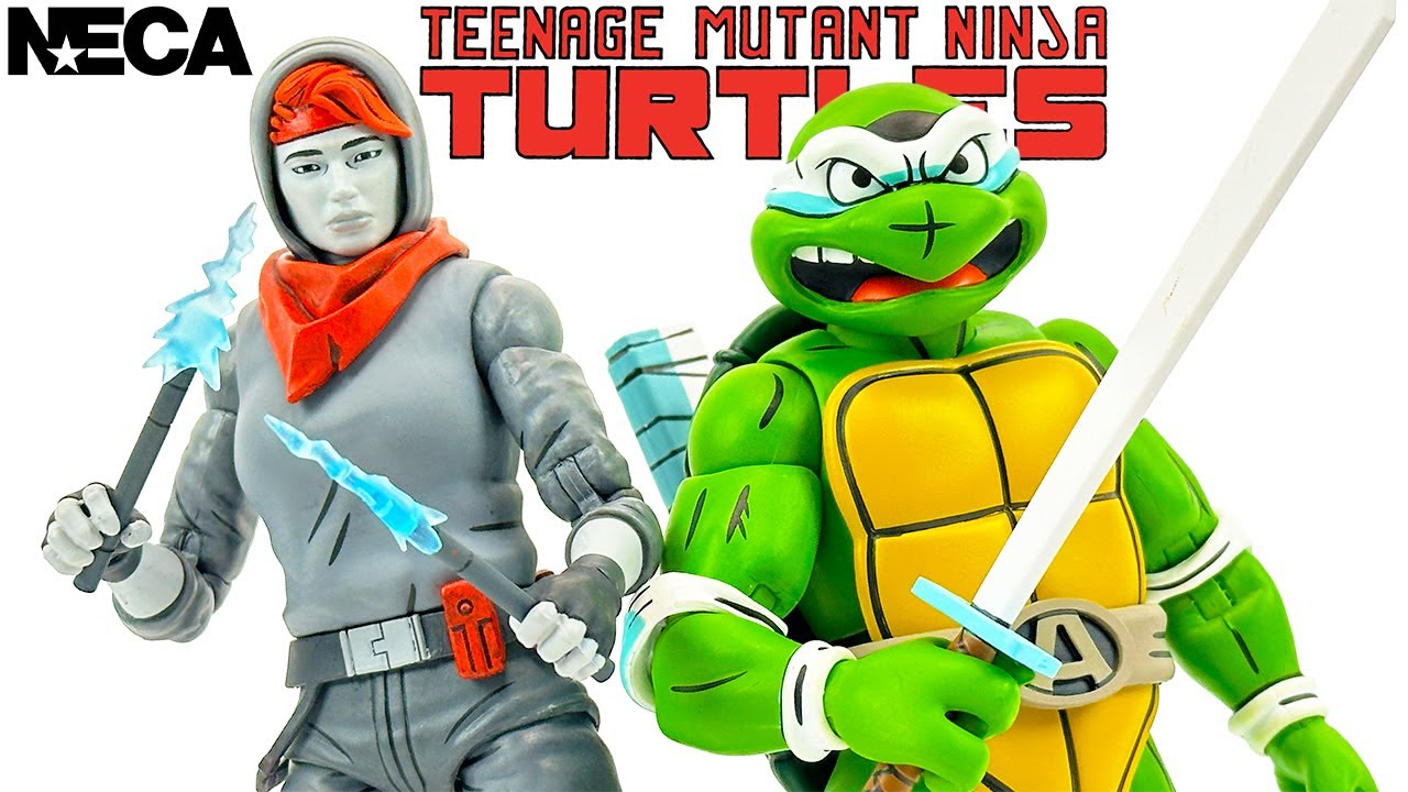 NECA TMNT Nightwatcher April O'Neil & Fifth Turtle April O'Neil Review ...