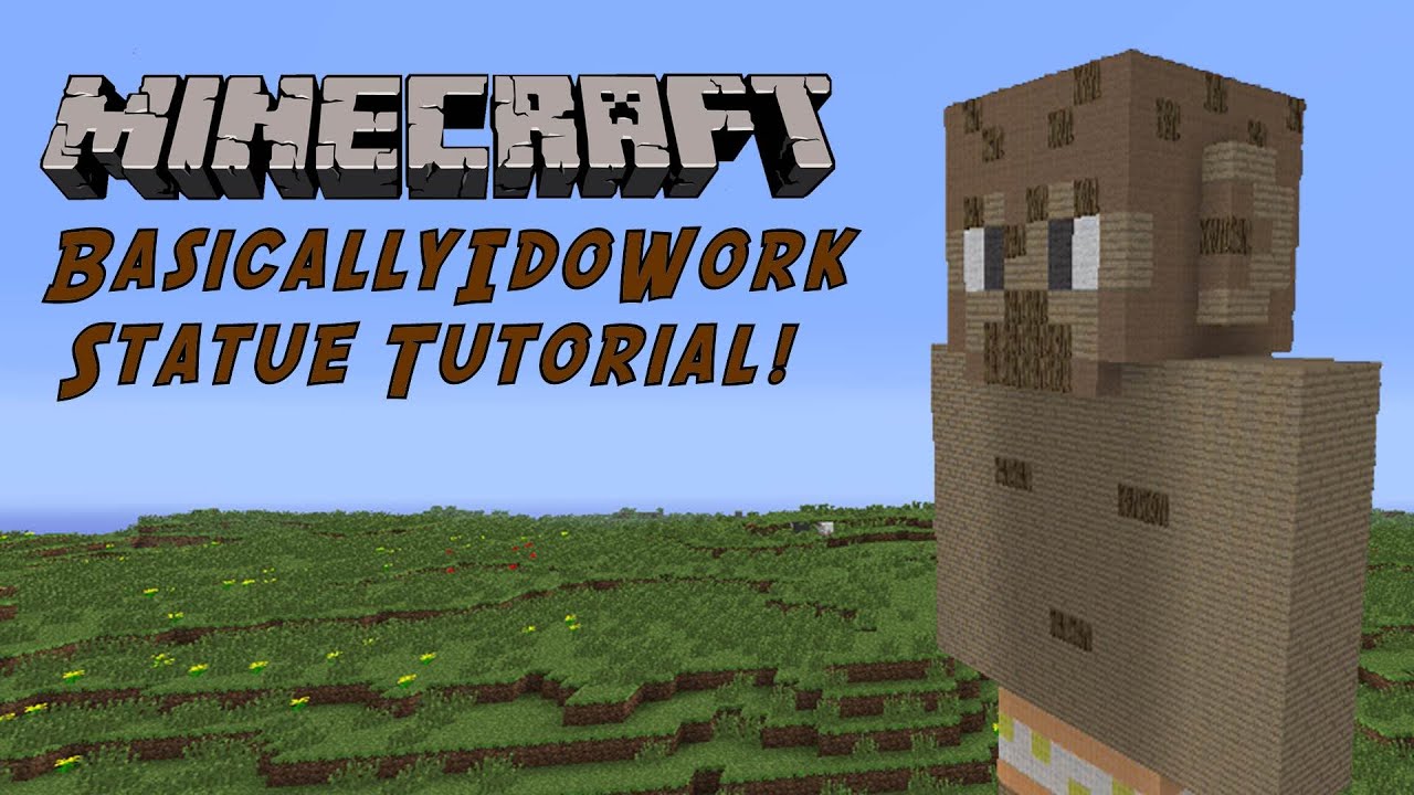 Minecraft Tutorial: BasicallyIDoWork (GTA Character) Statue - YouTube