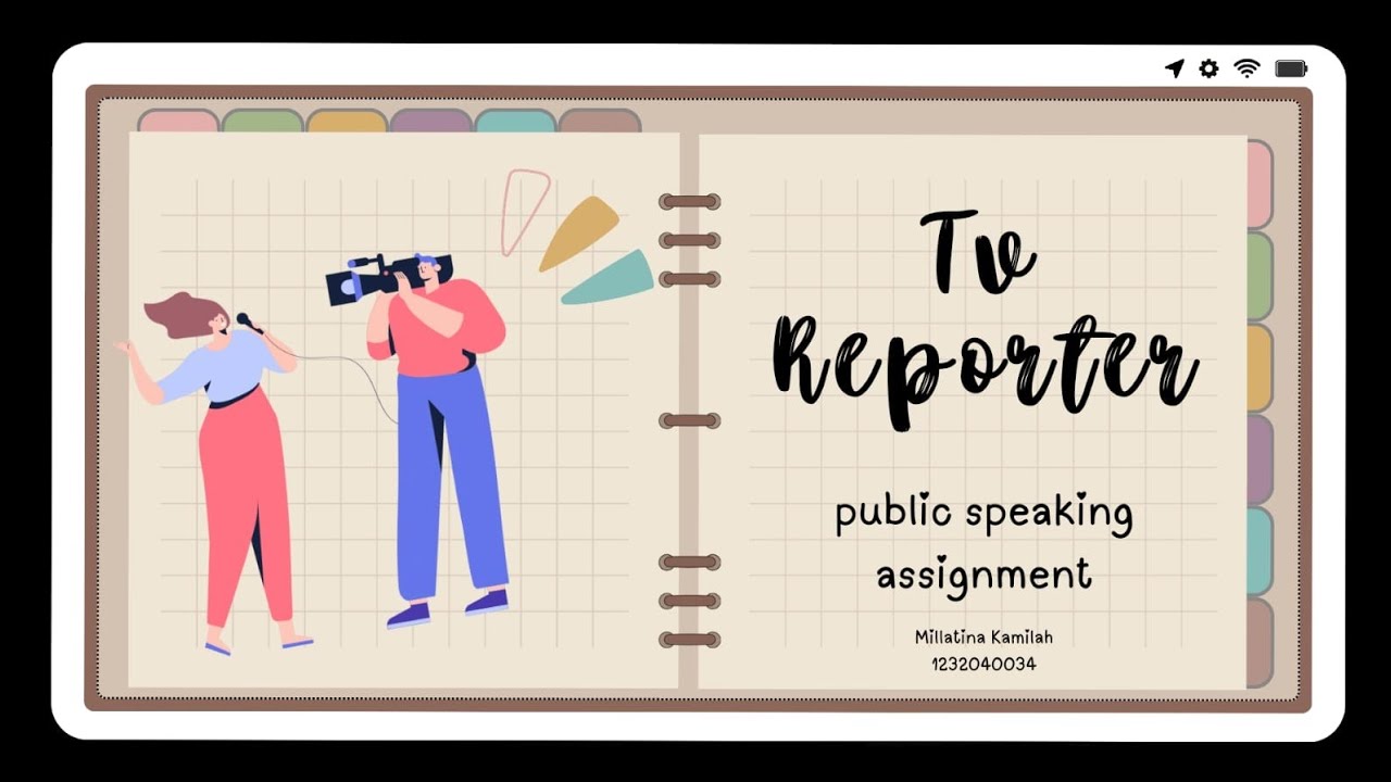 English Public Speaking Assignment (TV Reporter) - YouTube
