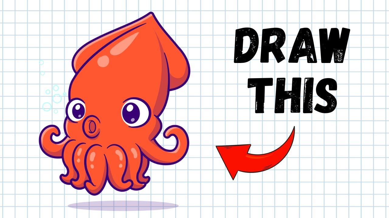 How To Draw A Squid #1 | Drawing Tutorial - YouTube