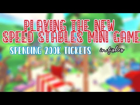 Adopt me new update!(Playing stables minigame and spending 200k tickets ...
