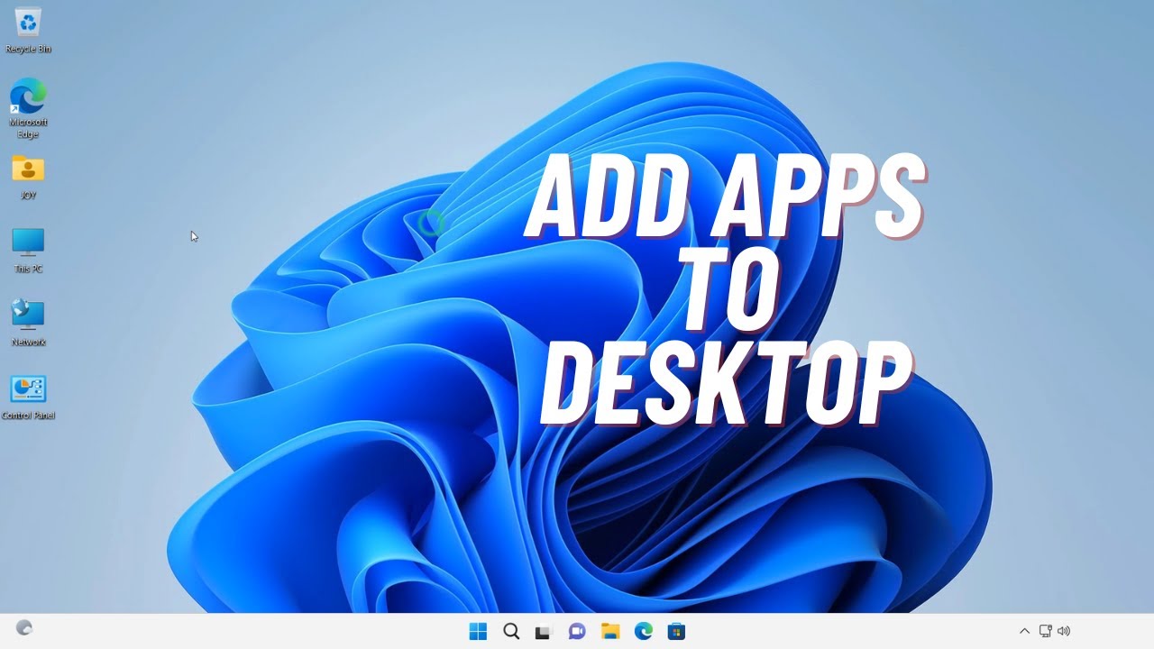 How to Quickly Add App Shortcuts to Your Desktop (Windows 11/10) - YouTube