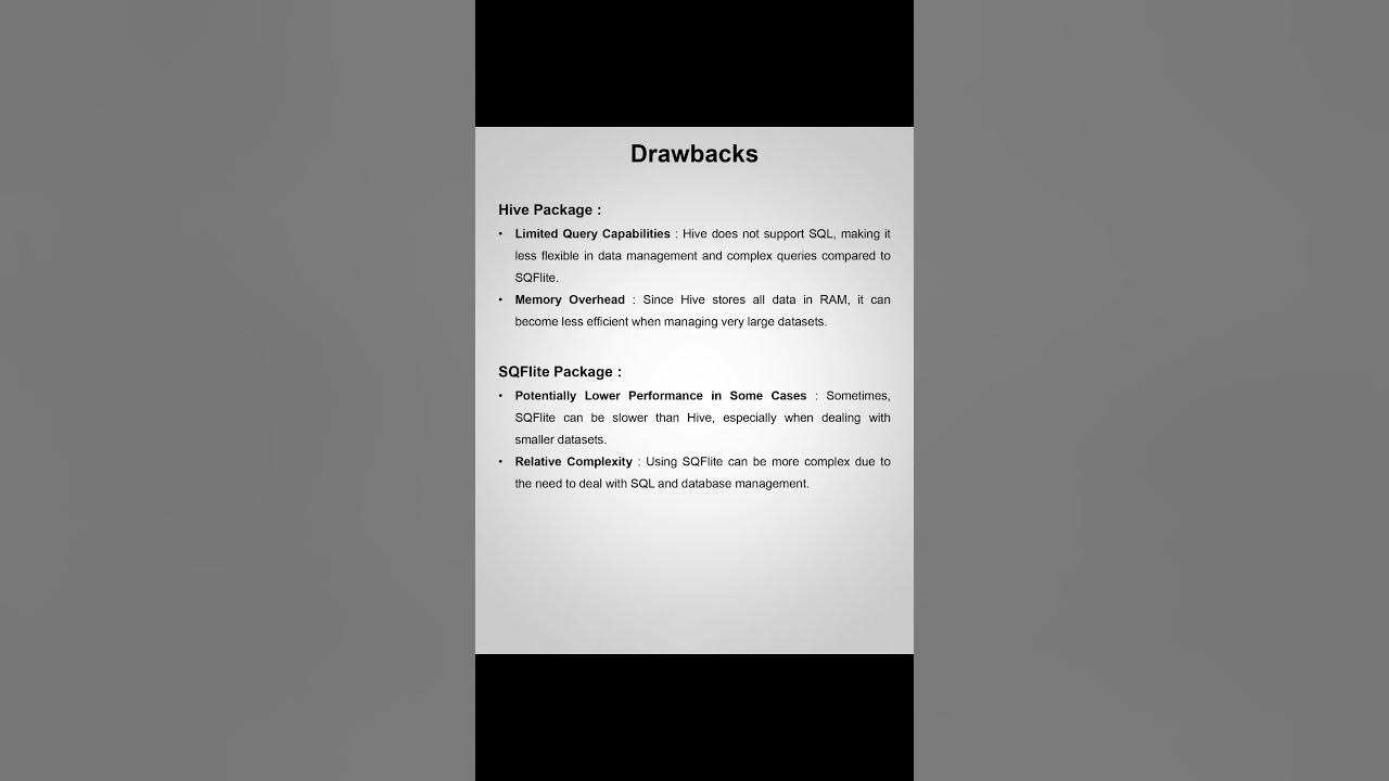 Hive VS SQFlite #devcode #fluttertutorial - YouTube