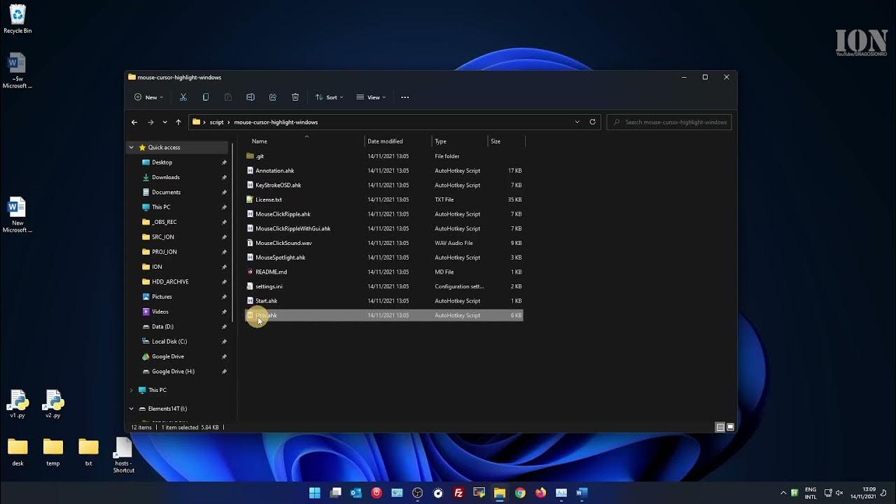 Mouse Cursor Highlighter In Windows Autohotkey Script Youtube