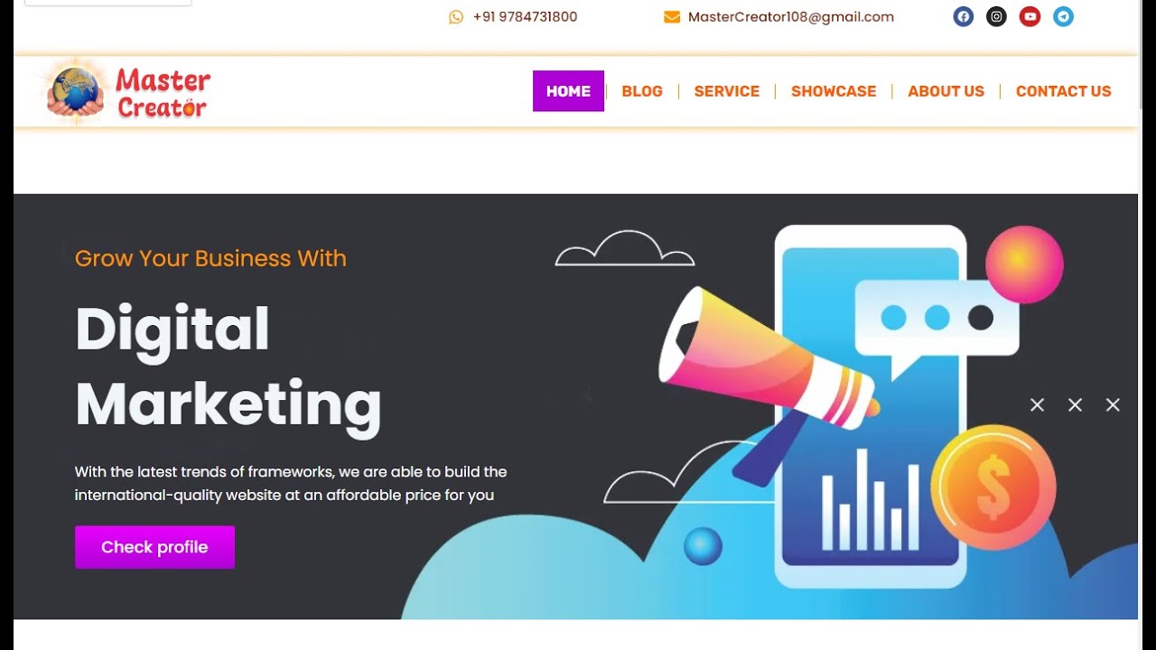 Master Creator school | Web Designing | Digital Marketing - YouTube