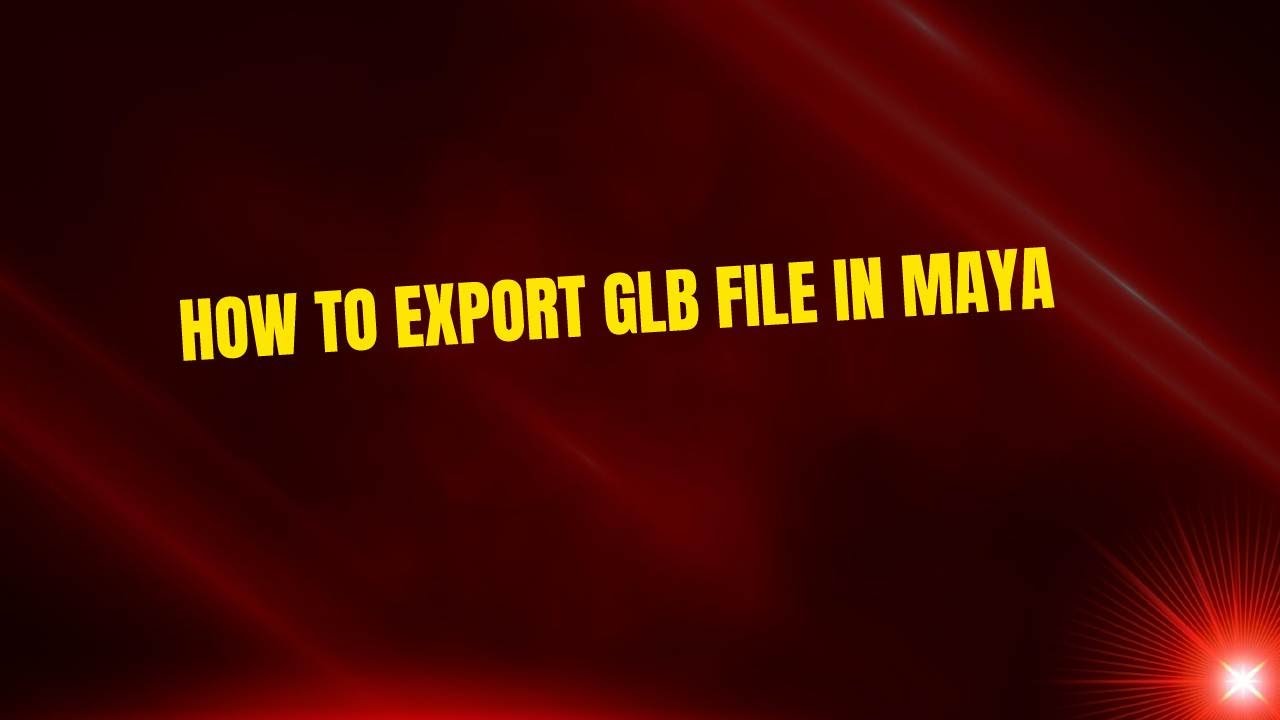 How to Export GLB File in Maya - YouTube