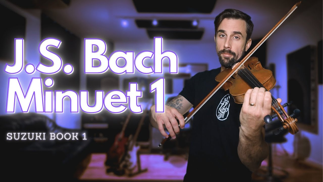 J.S. Bach Minuet 1 - Suzuki Book 1 - Violin Tutorial - YouTube