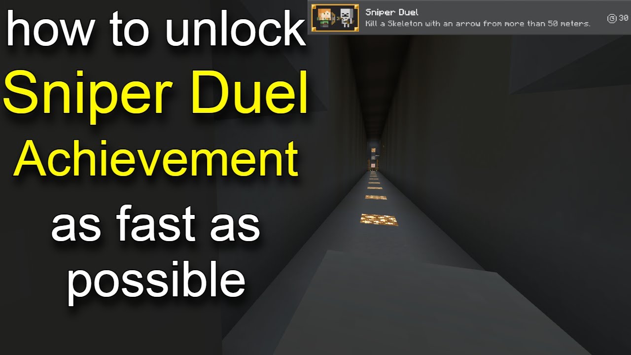 Minecraft Bedrock - Sniper Duel Achievement Guide - YouTube