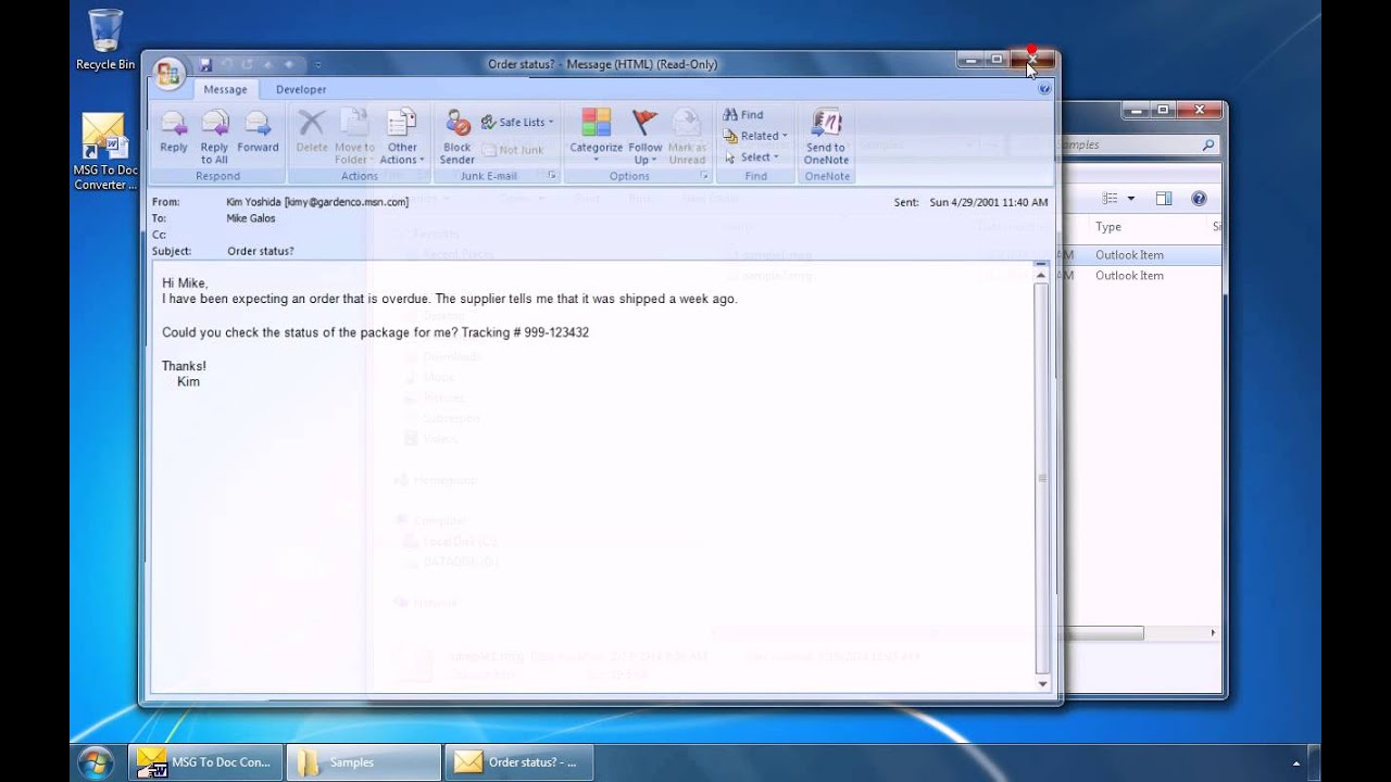 How To Use MSG To Doc Converter Software - YouTube