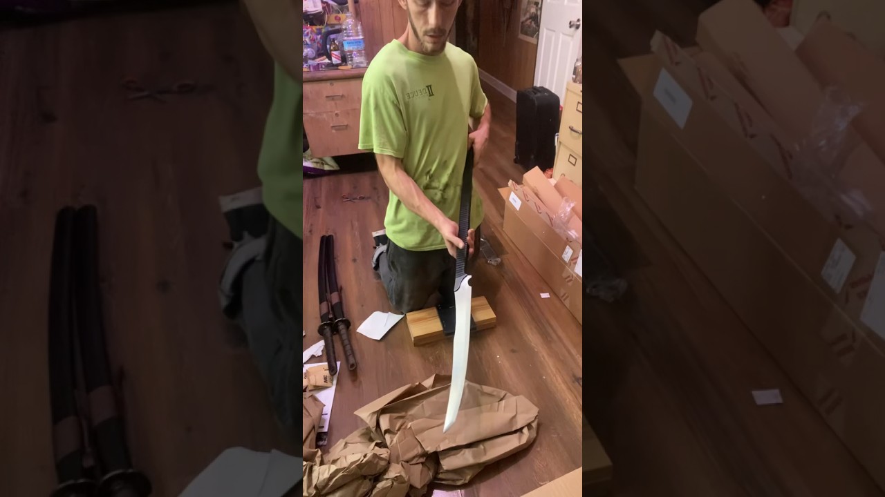 3 swords one box #asmr #unboxing #sword #swords #katana #newsword # ...