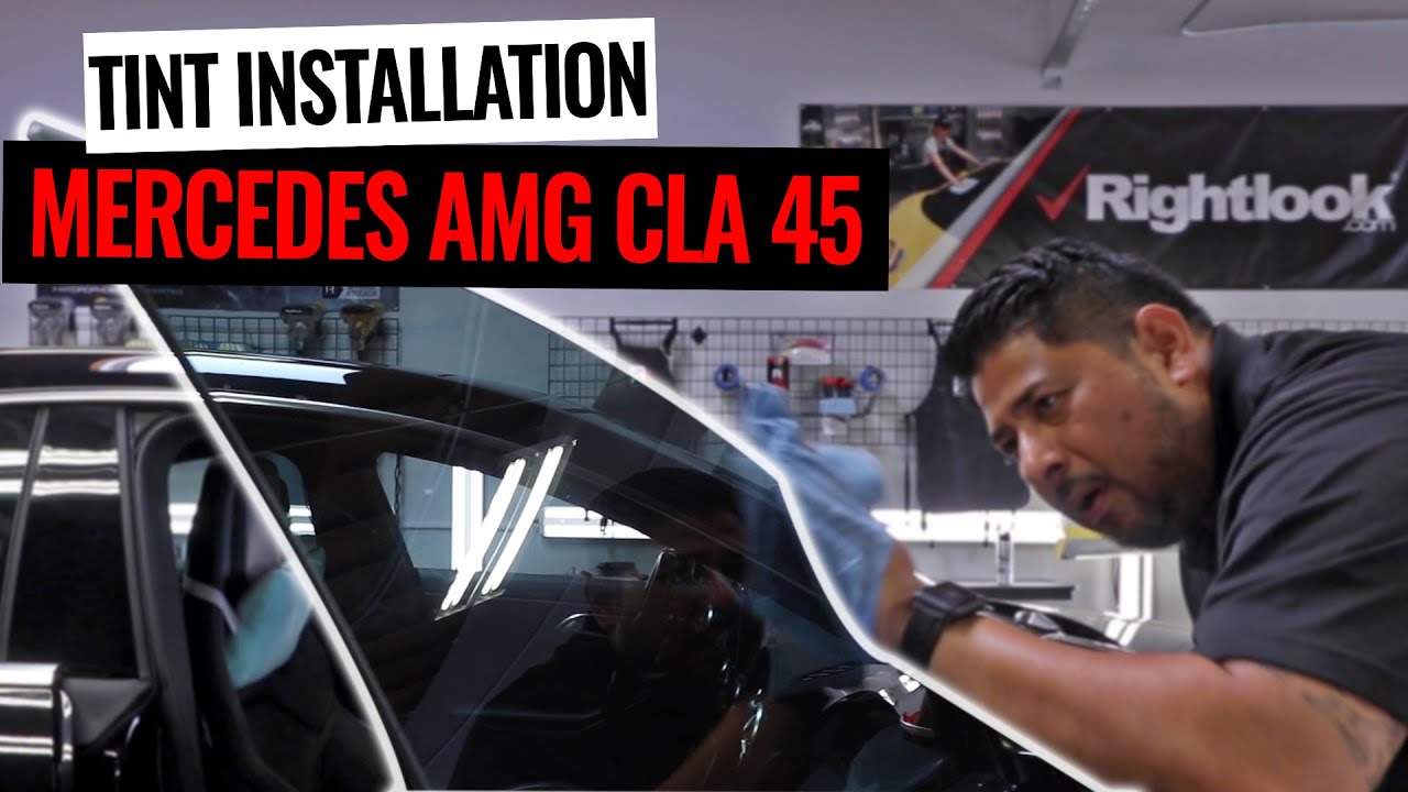 How To Install Window Tint On Mercedes CLA AMG 45 - YouTube