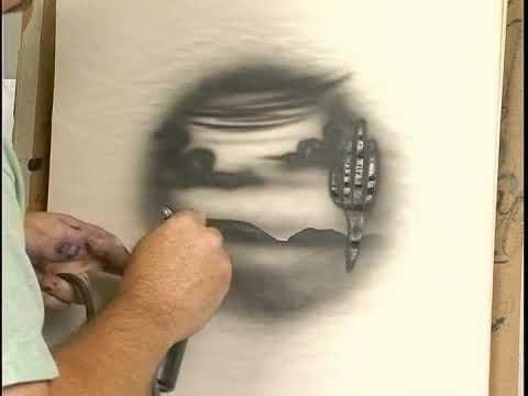 Airbrush Desert Night Scene - YouTube
