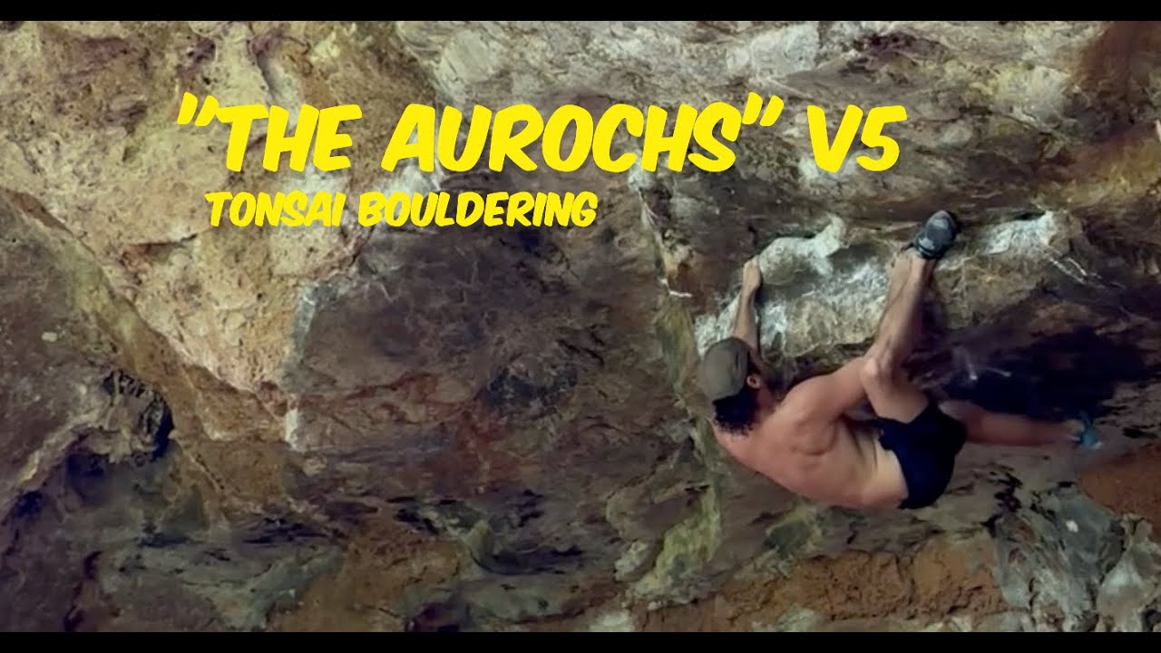 The Aurochs v5 - 6c+ in Tonsai Temple Boulder Cave - YouTube