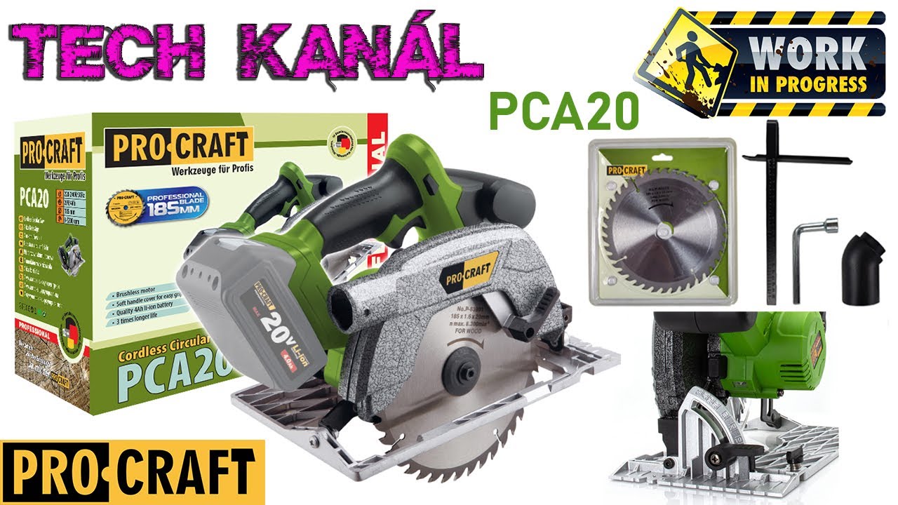 💥 Aku kotoučová pila ProCraft PCA20 🔌 maflík - YouTube