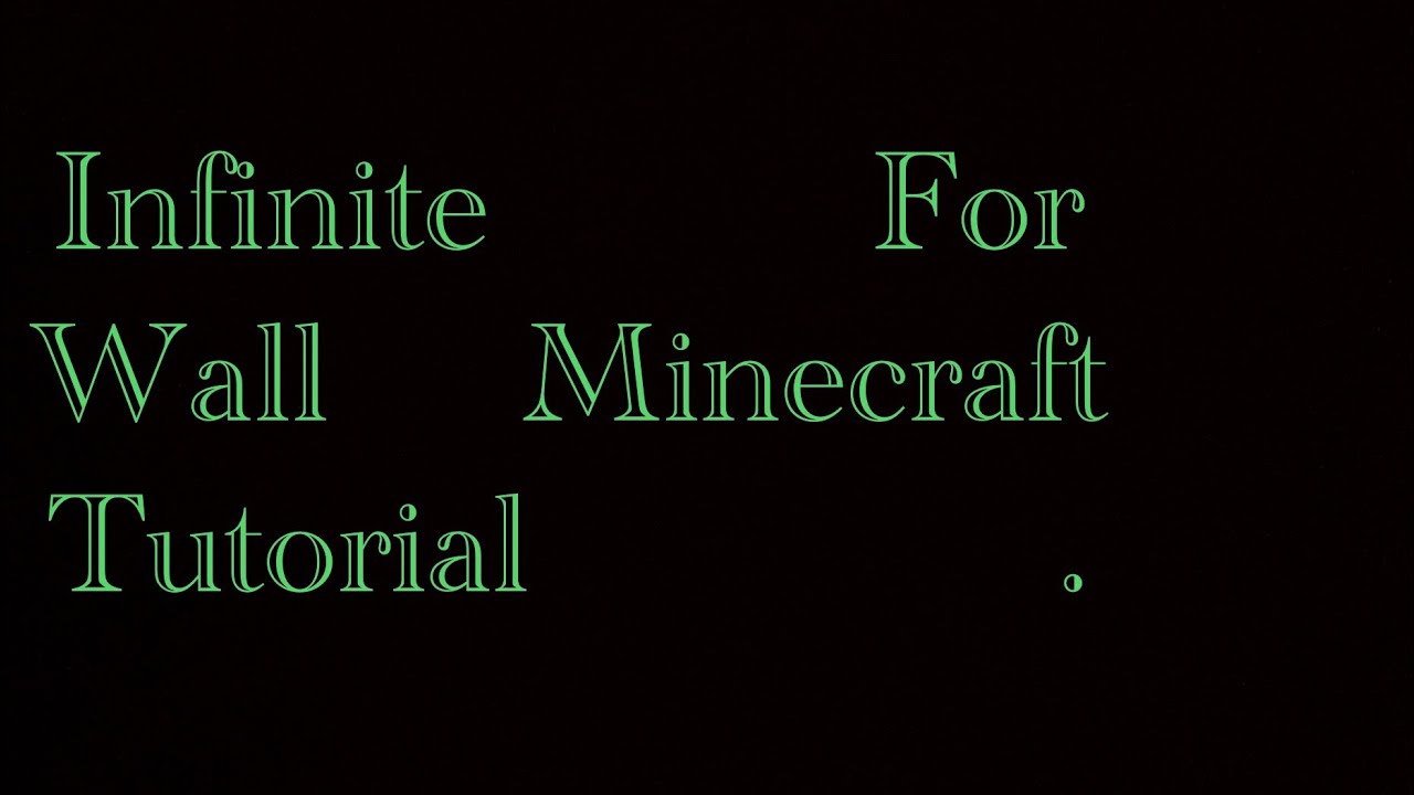 INFINITE REGENERATING WALL TUTORIAL FOR MINECRAFT POCKET EDITION AND ...