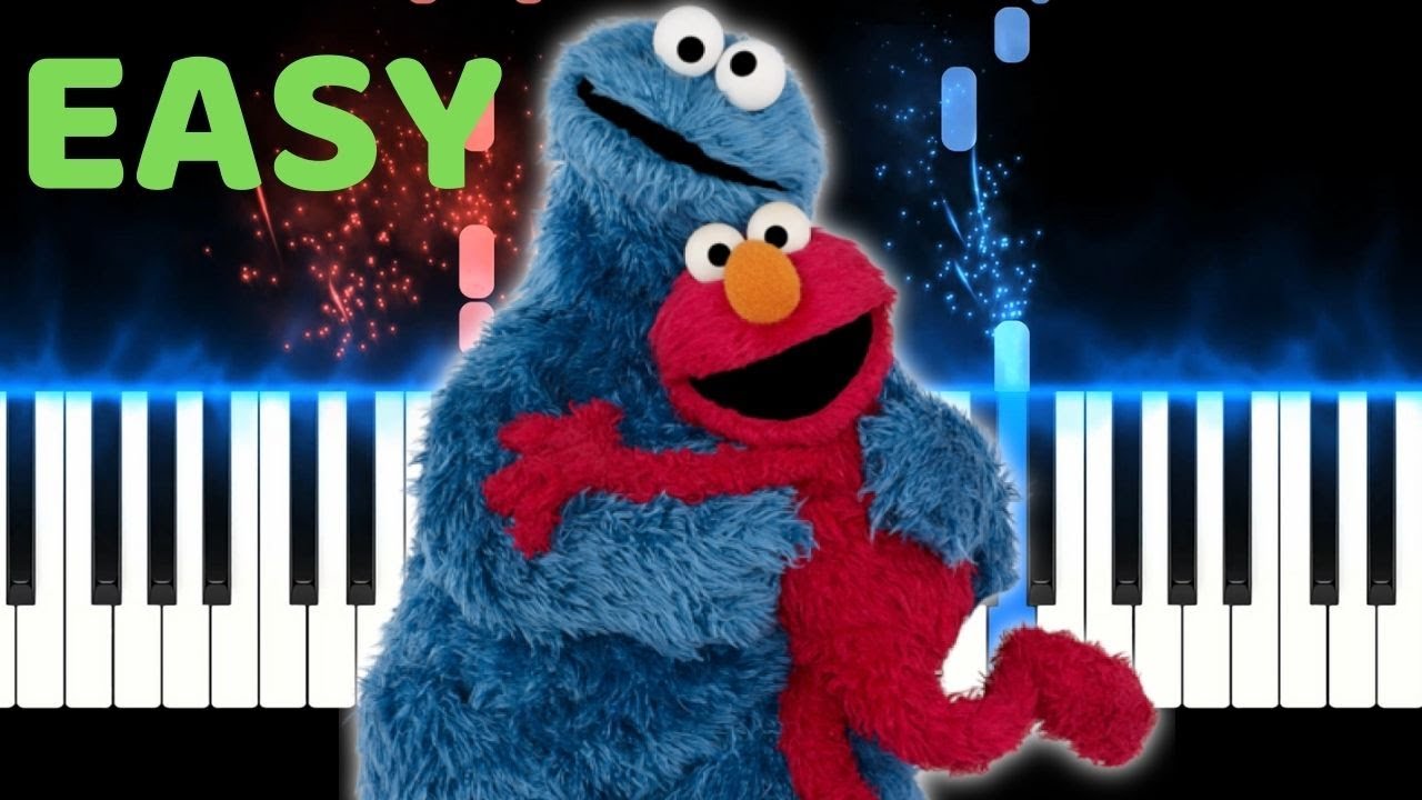 SESAME STREET THEME SONG (Original version) Easy Piano Tutorial with ...