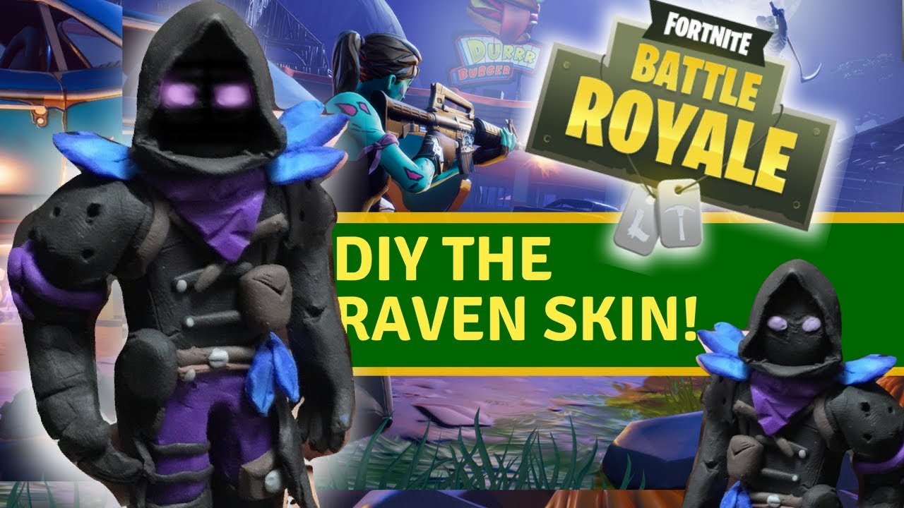 DIY Raven skin from "fortnite" - clay tutorial - YouTube