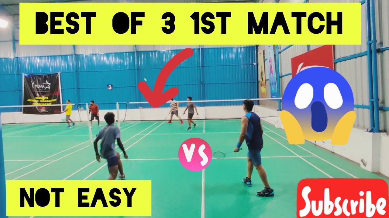Badminton - Best of 3 series 1st match close one interesting defence# ...