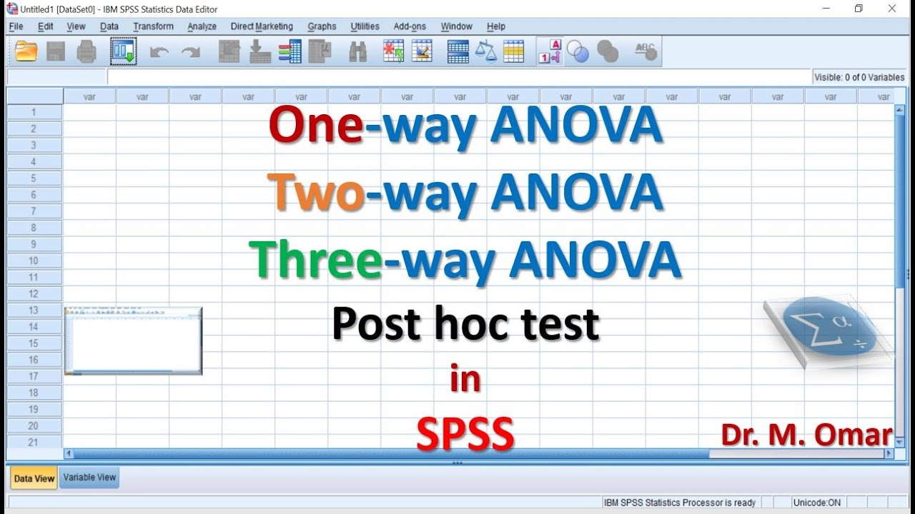 One Way or Two way or Three way ANOVA, Post hoc test in SPSS - YouTube