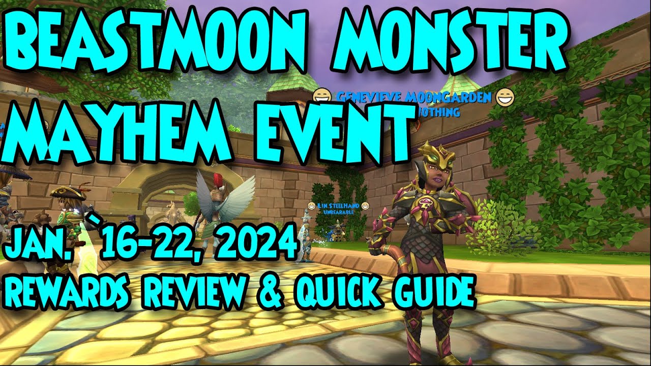 Wizard101: 🌔BEASTMOON MONSTER MAYHEM Event🌔 - Jan. 16-22, 2024 - YouTube
