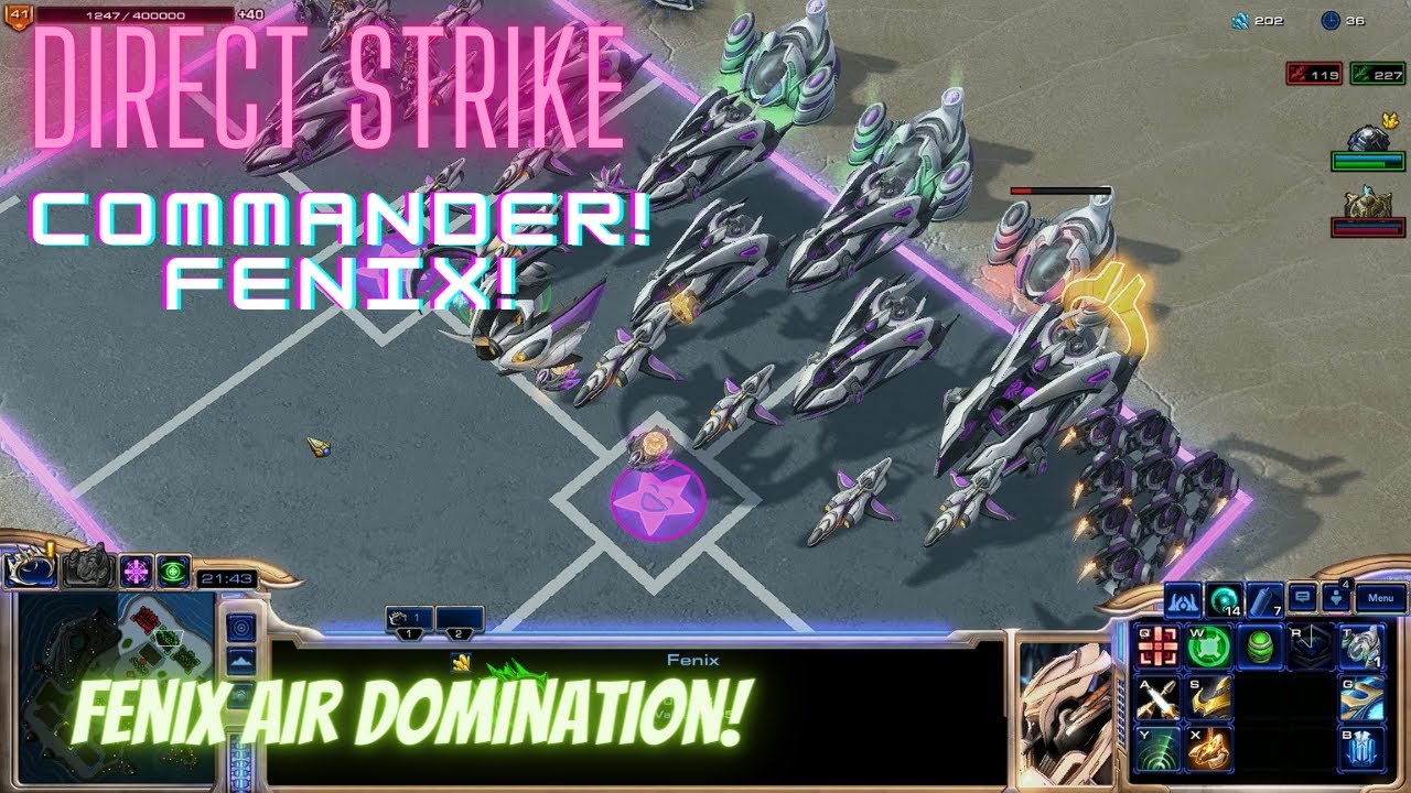 Starcraft 2 Direct Strike Commander Fenix: Fenix Air Domination! - YouTube