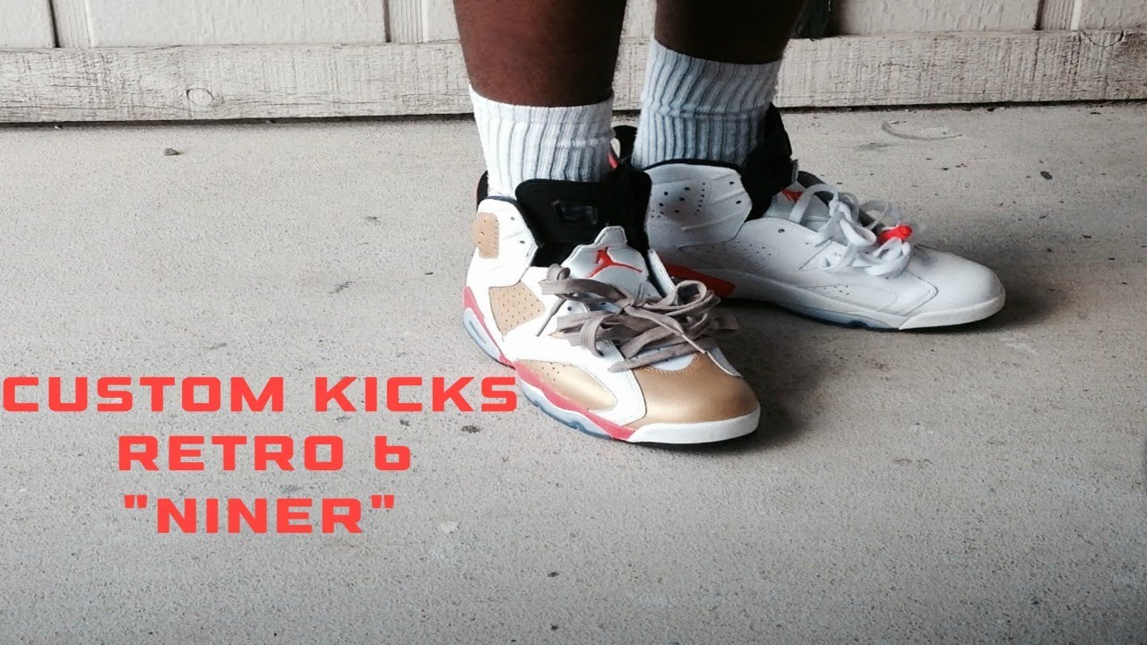 Custom Jordans - Retro 6 "Niner" - YouTube