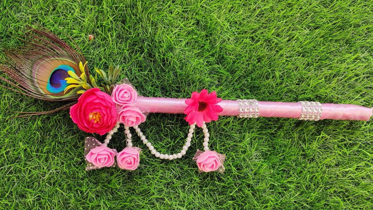 Bansuri Decoration/Babsuri decoration for Krishna Janmasthami/Krishna ...