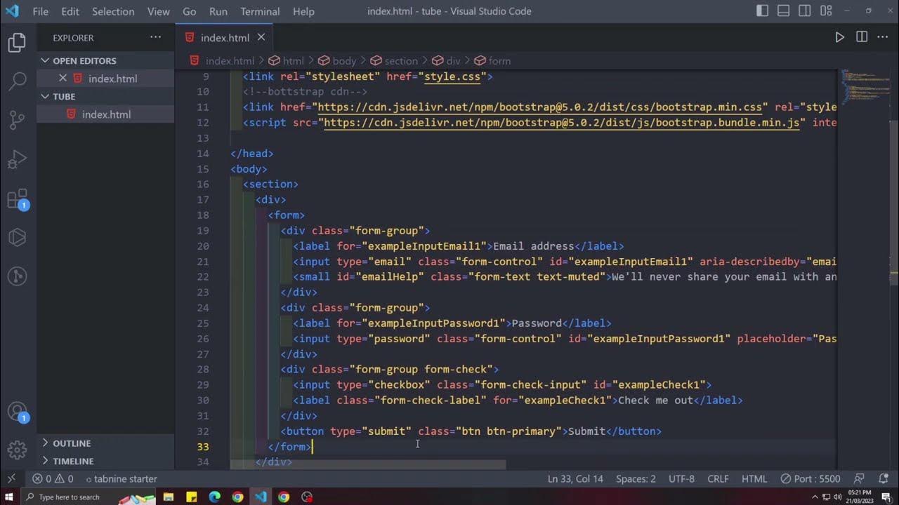 Login Form in 1 minute Html,Bootstrap. - YouTube